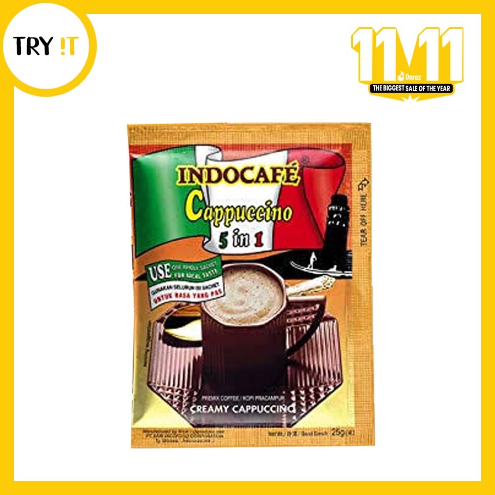 Indo Cafe Cappuccino - 20Gm x 5 Sachets (Imported & Halal) | Daraz.pk