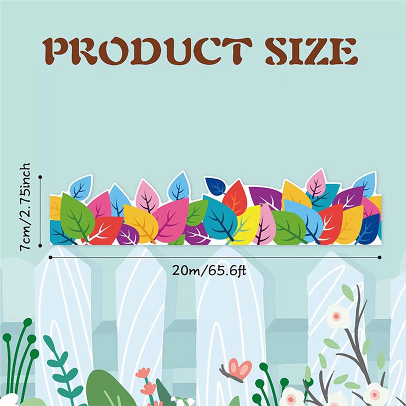 65.6 Feet Colorful Leaves Bulletin Board Border Bulletin Board ...