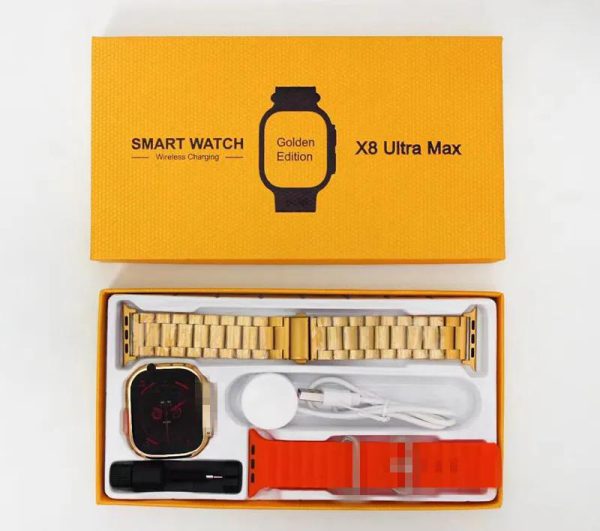 X8 Ultra Max Smart Watch Max 8 Series 49 mm Gold Edition Water ...