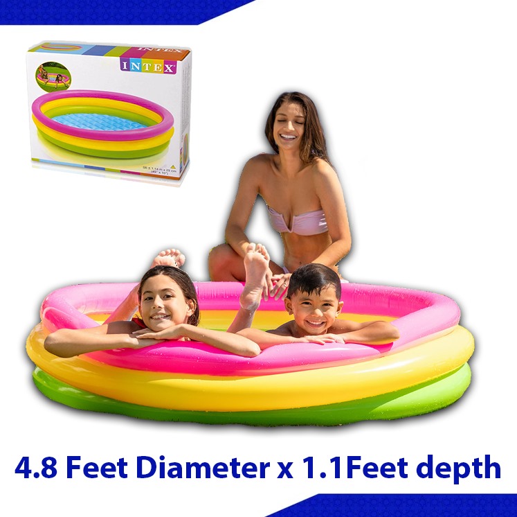 Intex Swimming Pool For Kids - Sunset Glow Baby Pool For Kidz ...