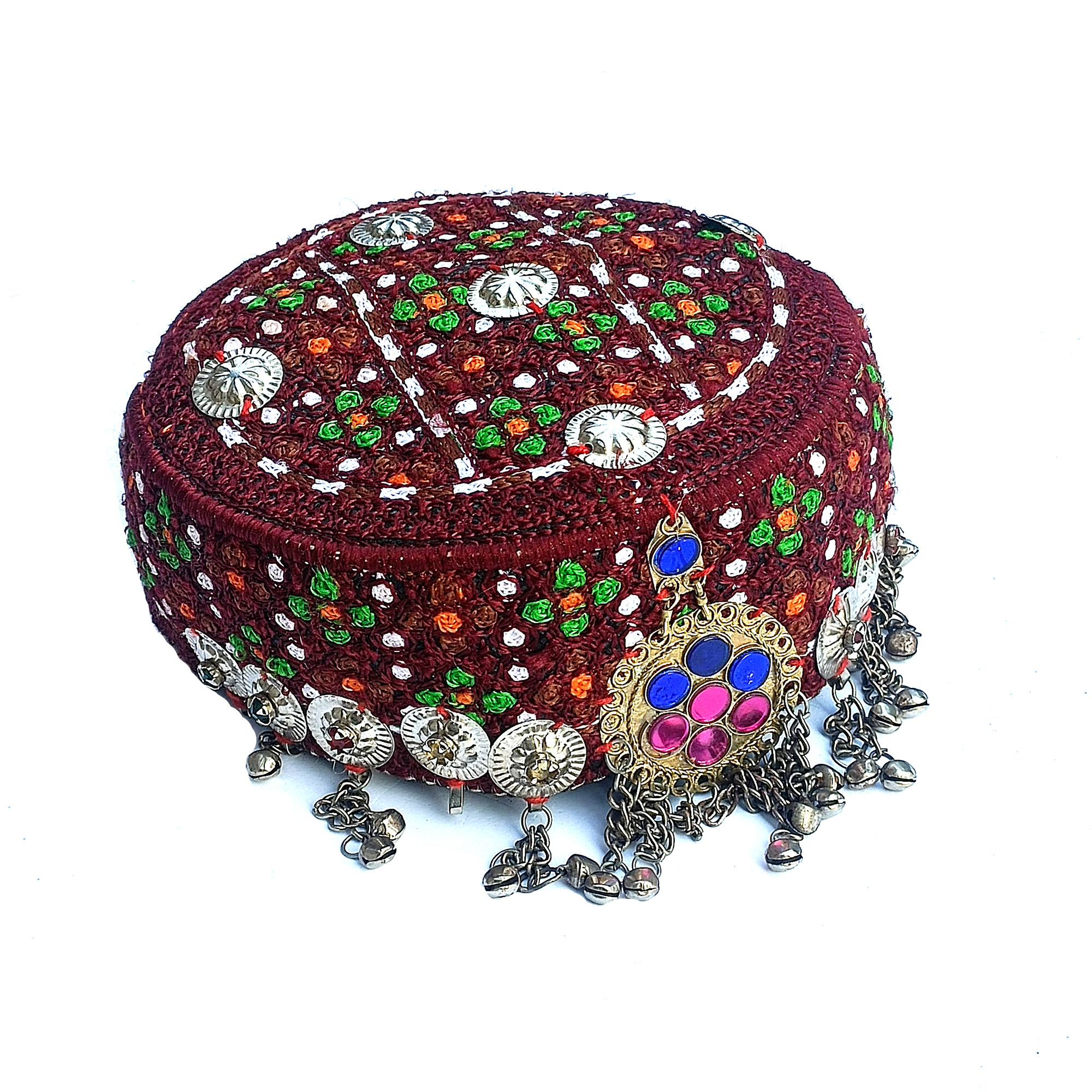 Afghan Turkish Pakistani Traditional Wear Embroidered Cap Topi with ...