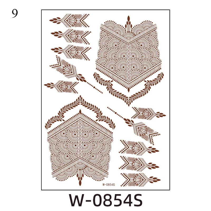 Fashion Stickers Temporary Water Proof Henna Tattoos/ Mehndi Stickers ...