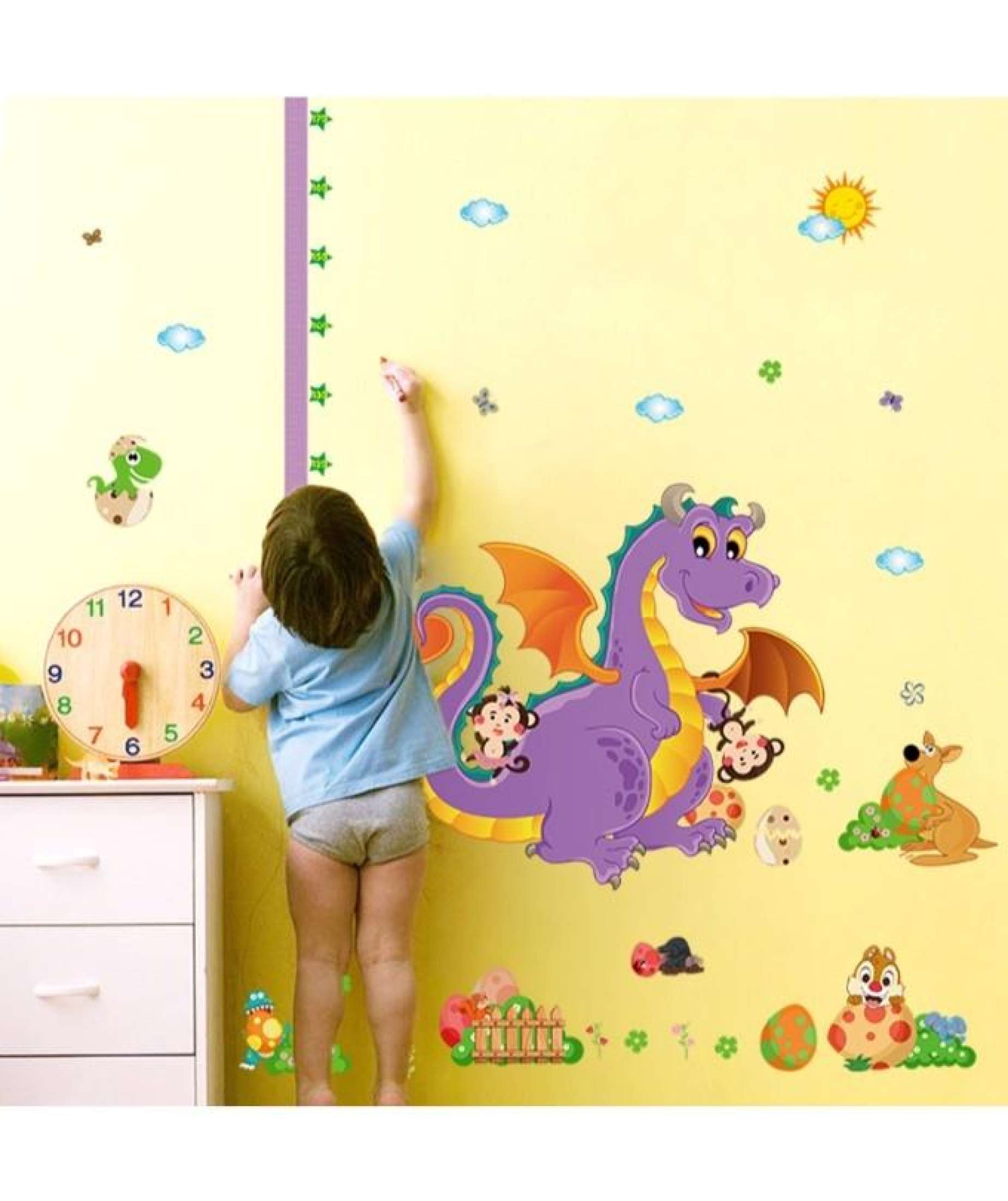 Kids Dragon Height Scale Wall Sticker | Daraz.pk