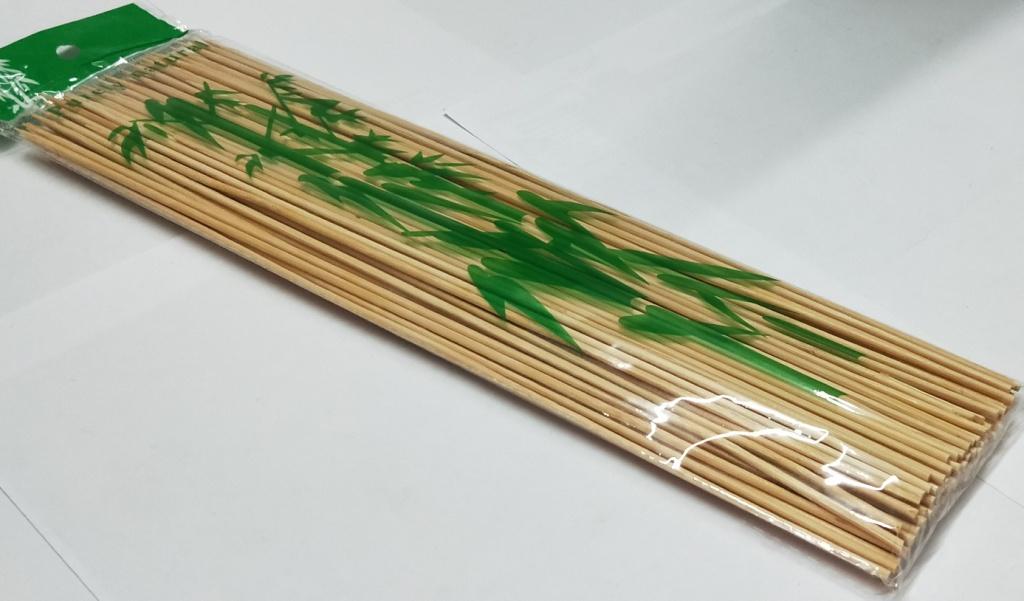 (Pack of 1) 6", 8", 10", 12", 14" Inches Wooden Bar B Q Bamboo Shashlik ...