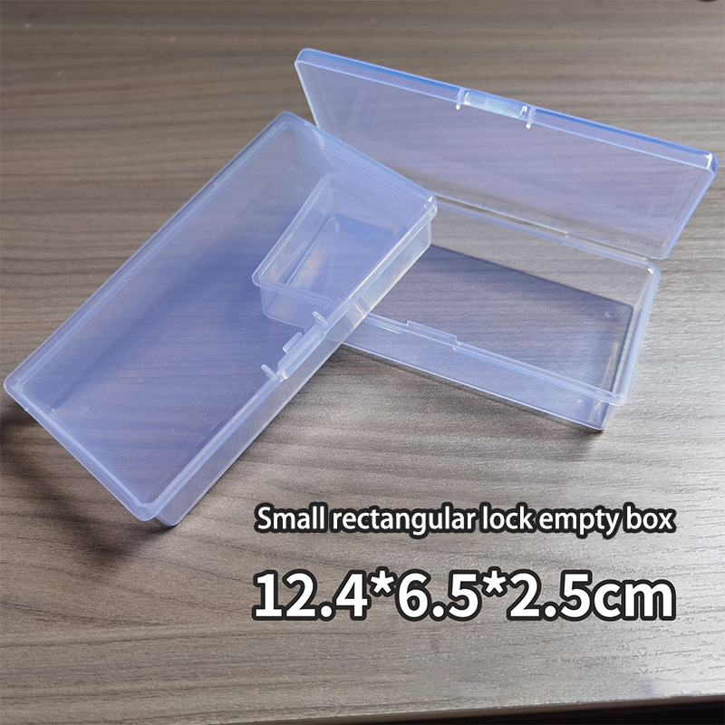Rectangular Lock Empty Box Transparent Plastic Spare Parts Tool Storage ...