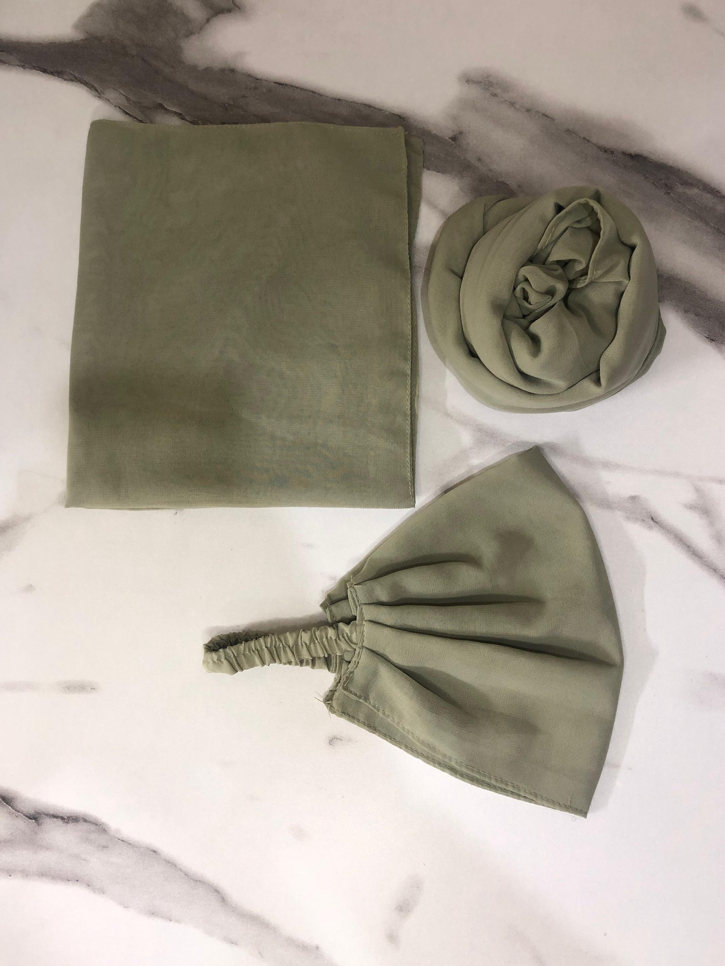 Chiffon Georgette Hijab Scarf Plus Niqab Patii Plus Cap stoller for ...