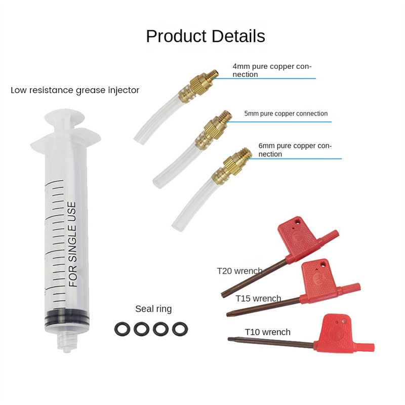 1Set Hydraulic Brake Bleed Kit Mineral Oil Brake Funnel Set Bike Repair ...