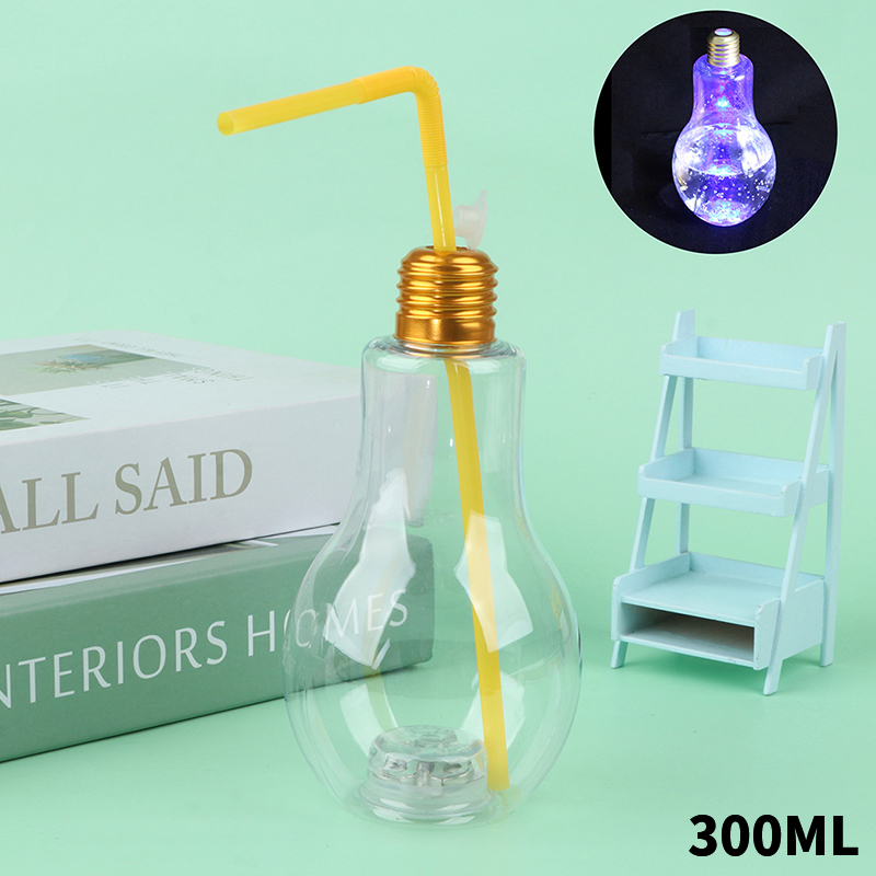200to500ml Clear Artificial Light Bulb Shaped Bottle Can Emit Light ...