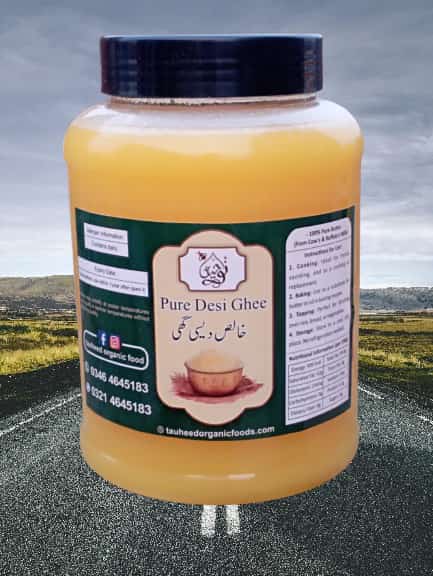 Pure Desi Ghee - 1kg and plqastic jar Pack - 100% Khalis and Natural ...