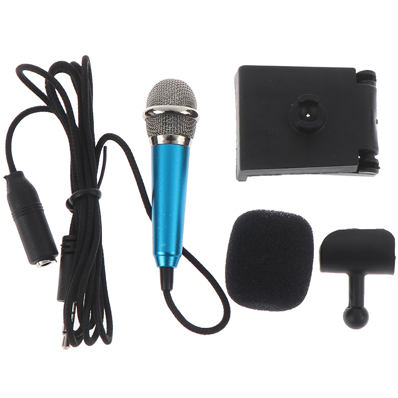 Portable 3.5mm Stereo Studio Mic KTV Karaoke Mini Microphone For Cell ...