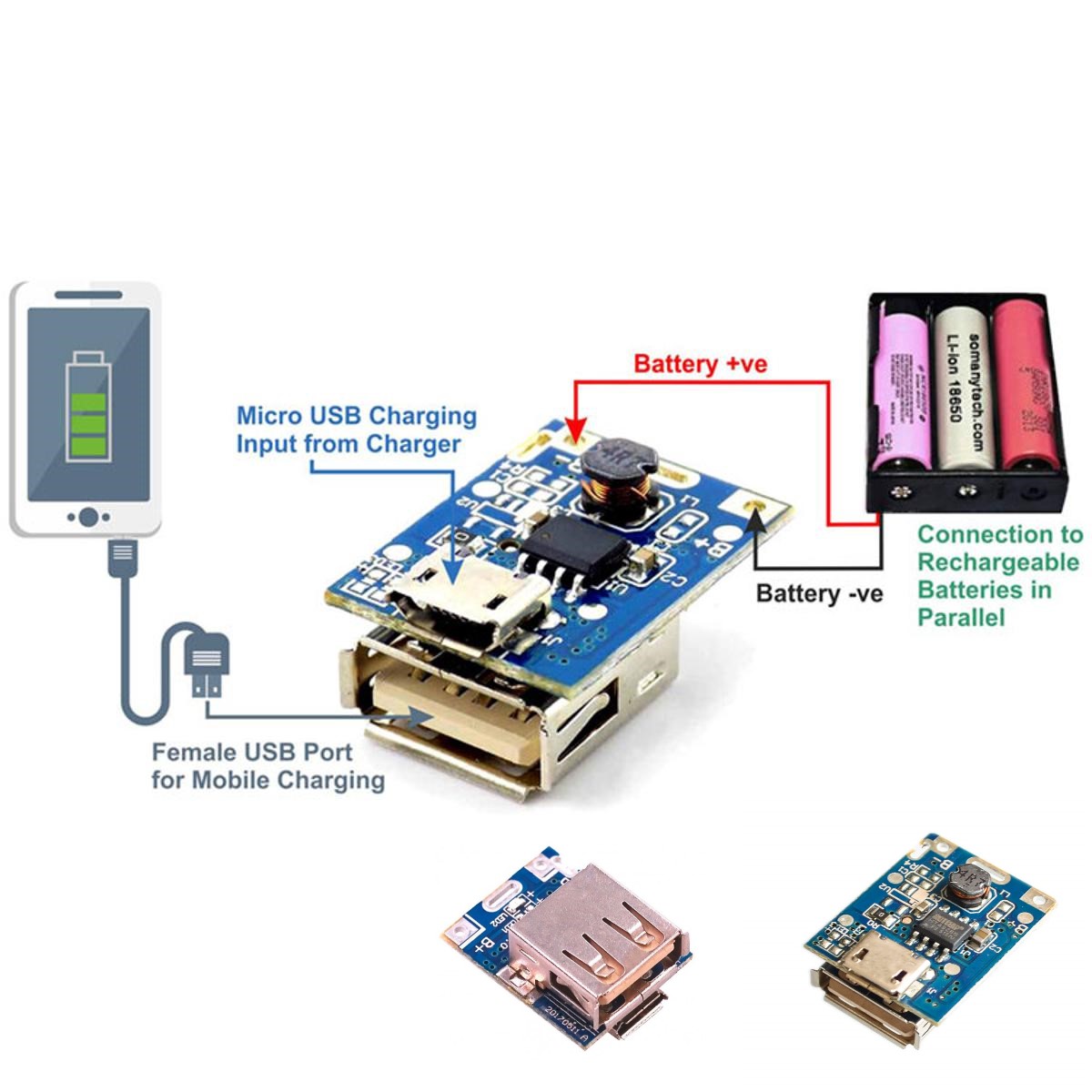 Power Bank Circuit Charging Module 2in1 (5V Lithium Battery Charger ...