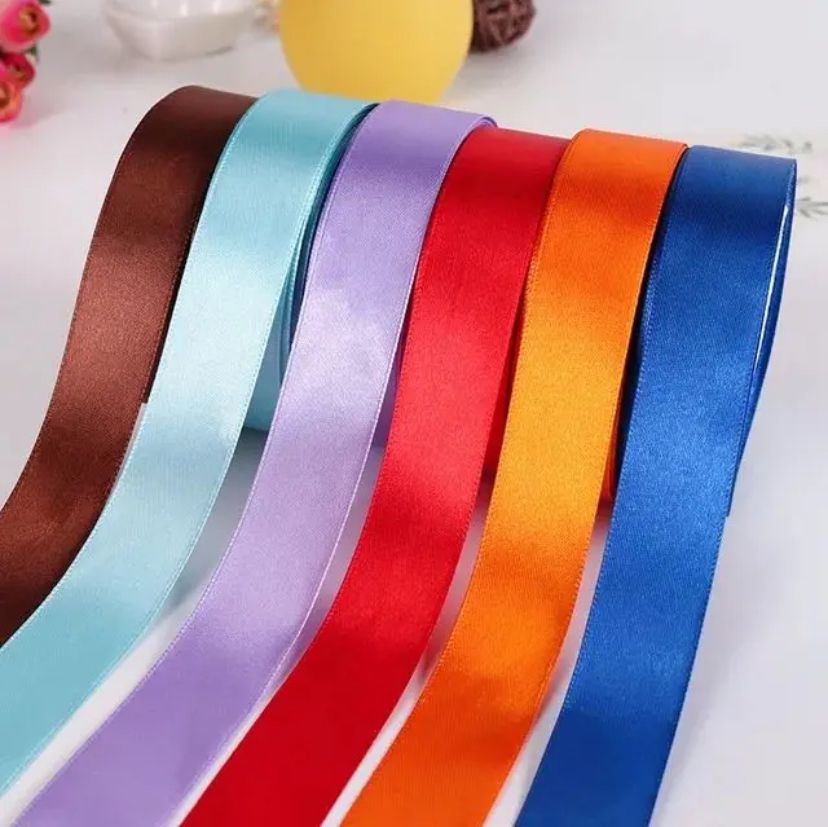 1 inch 24mm Wide Satin Silk Ribbon Ribon craft for Decoration- 20Yards ...