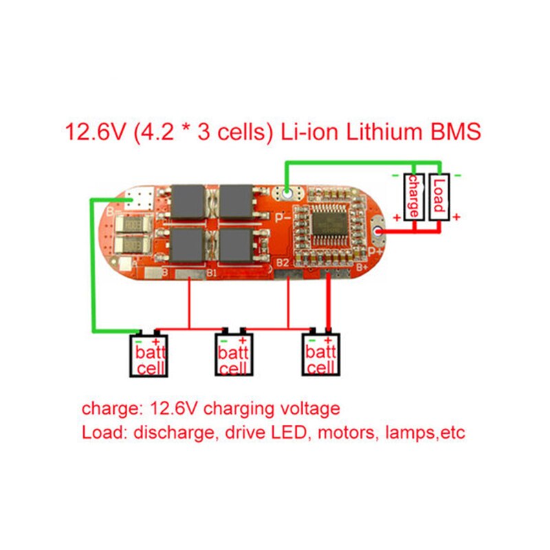 BMS 25A 3S 12.6V 4S 16.8V 5S 21V 18650 Li-ion Lithium Battery ...