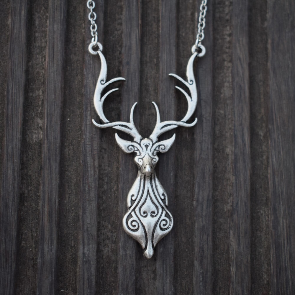 Silver Celtic Antler Pendant With A Large Labradorite , 44% OFF