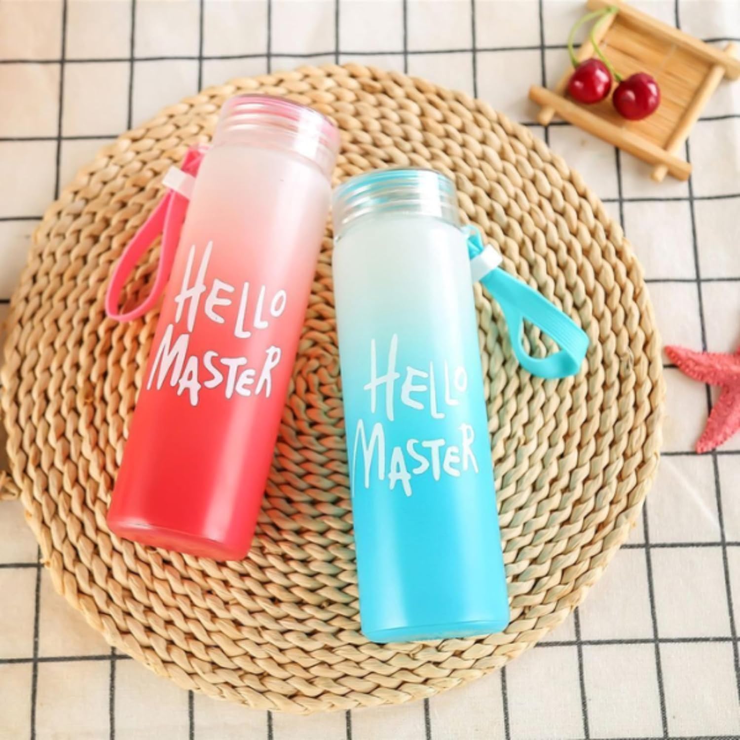 Hello Master Glass Water Bottle For School College Office 480 Ml | Daraz.pk
