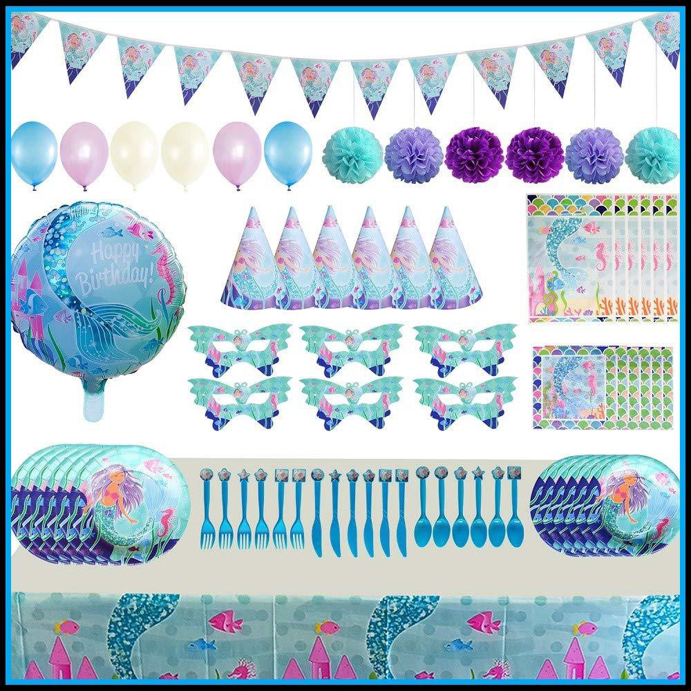 KK MERMAID Theme Birthday Party Decoration Set For Bady & Kids Party ...
