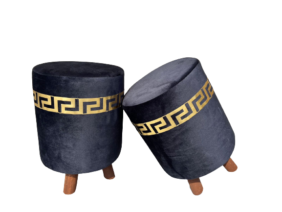 Ottoman Printed Velvet Home Furniture Stool/Foot Rest Stool | Daraz.pk
