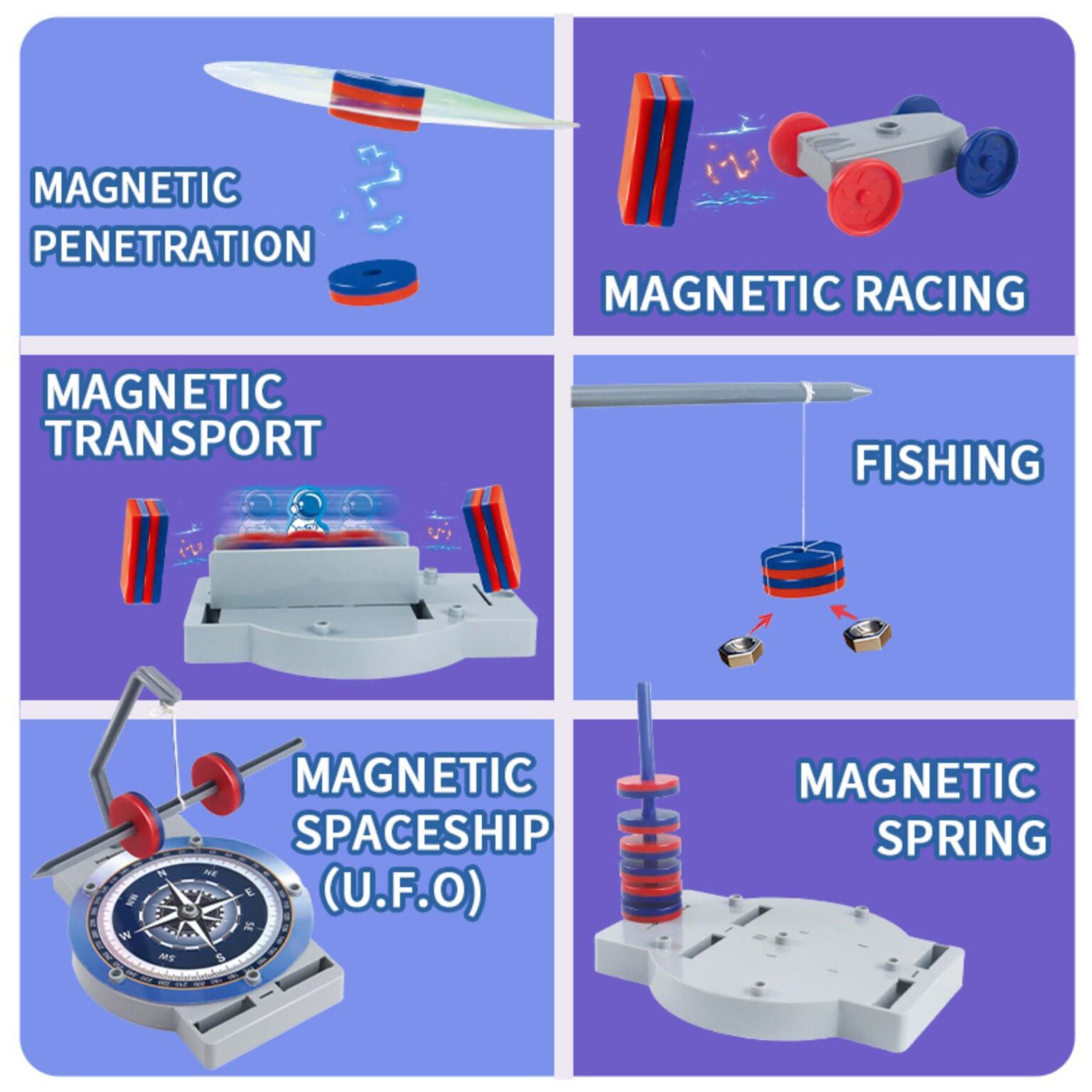 12 in 1 STEM Magnet Science Kit for Kids – Magnetic Toys, Educational ...