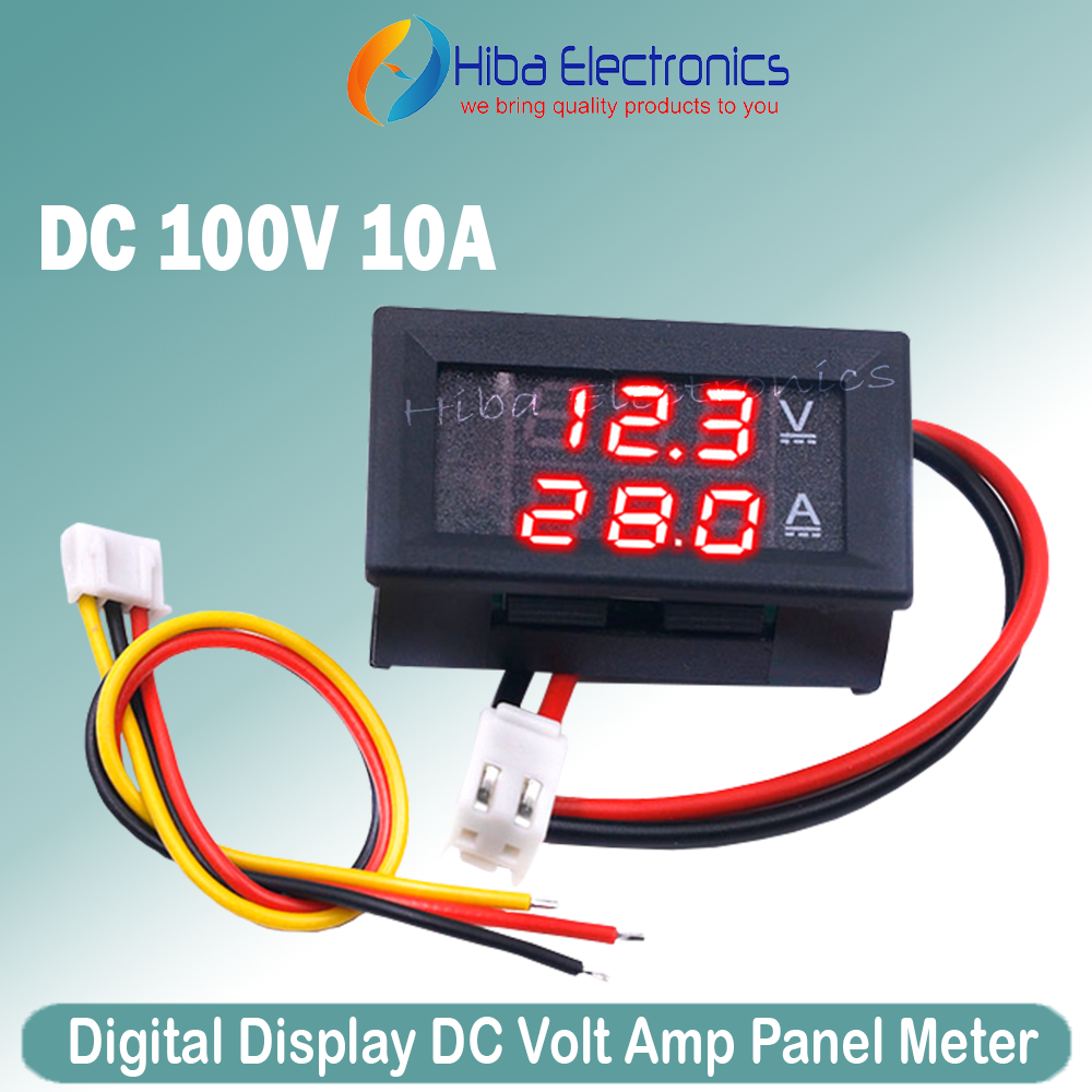 DC volt amp meter Digital Display DSN-VC288 100V 10A Panel Mount Meter ...