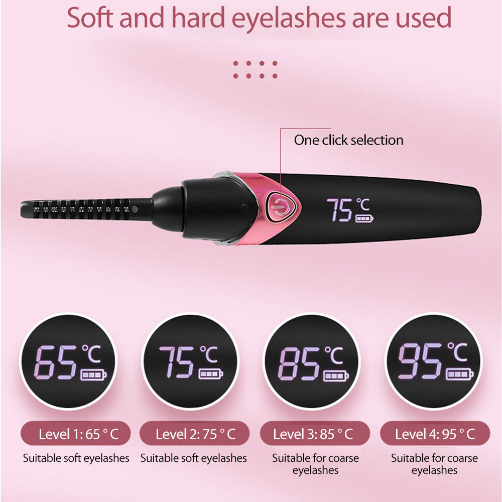 Digital Screen Electric Eyelash Curler 360° Intelligent Temperature ...