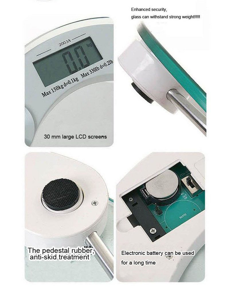 Round Digital Display Personal Weight Scale - Up To 150Kg | Daraz.pk