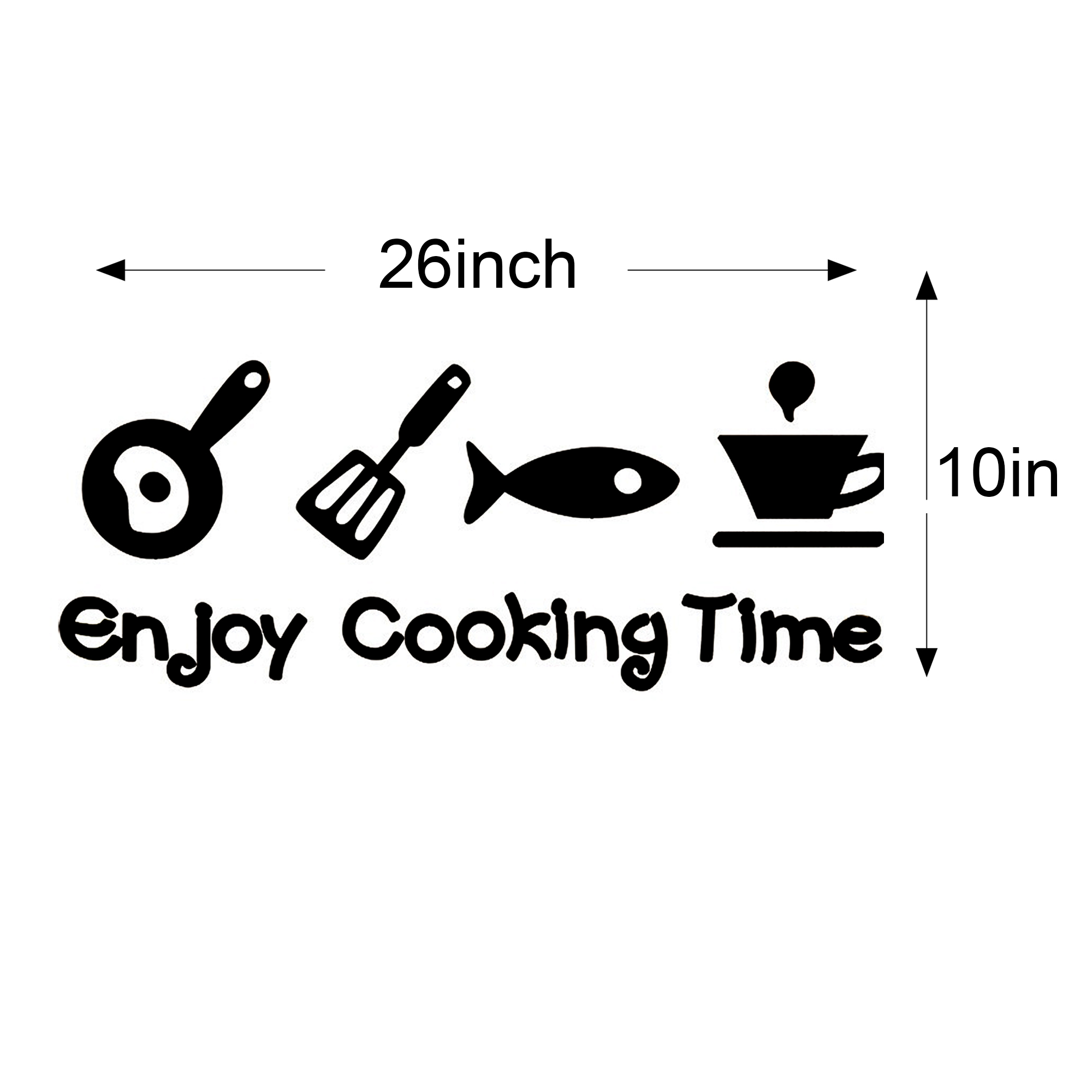 Enjoy Cooking Time DIY Kitchen Restaurant Wall Stickers Home Decoration ...