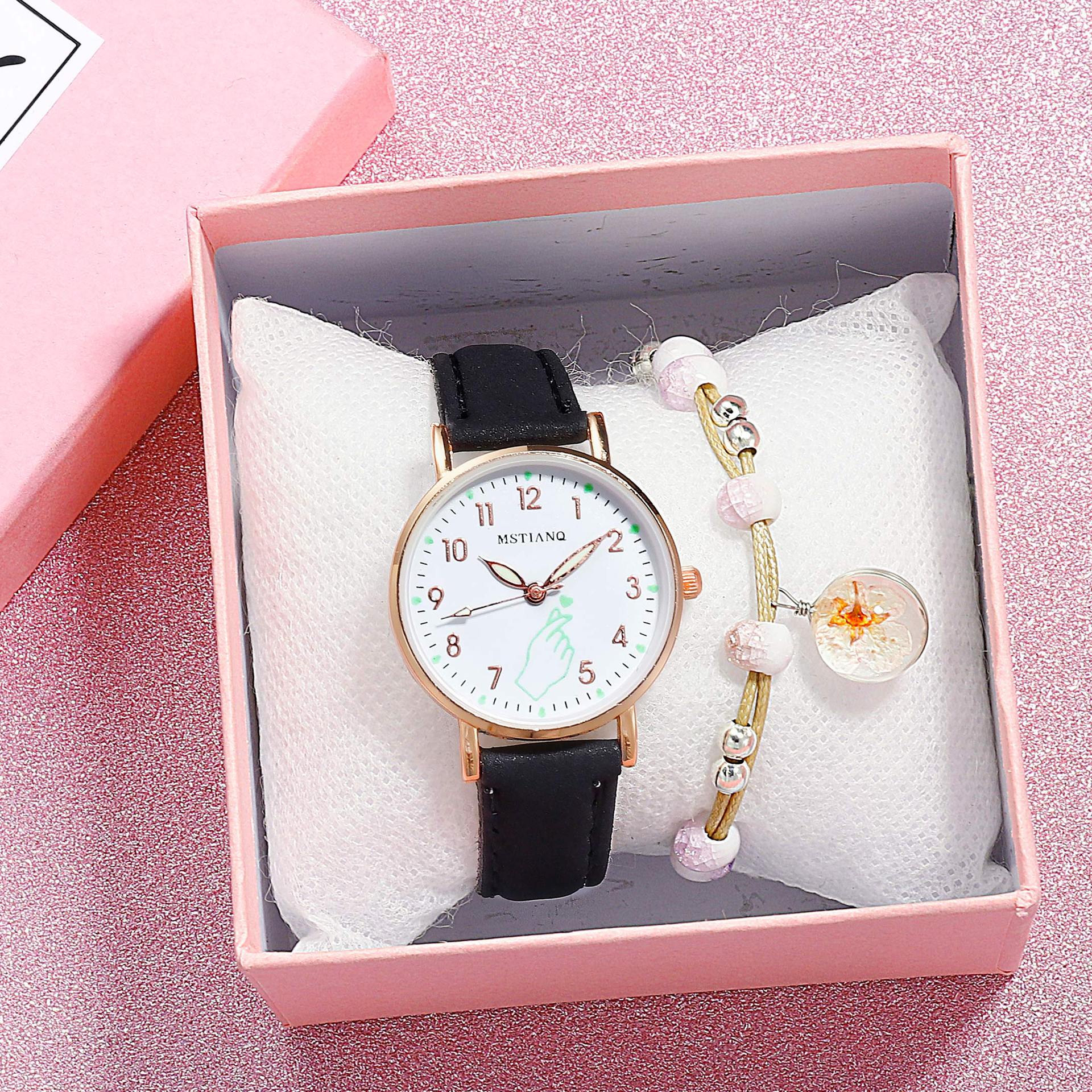 Luminous Women Watches Set Casual Cute Small Dial Ladies Watch Fashion ...