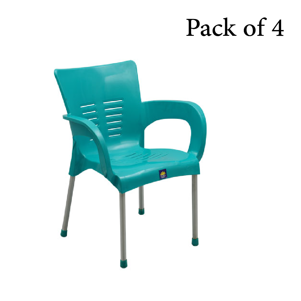 Boss Chair (BP-206) Relaxo Chair With Silver Legs (Pack of 4) with (BP ...