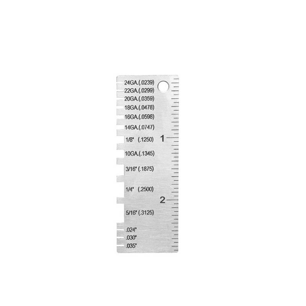 Round AWG SWG Wire Gauge Thickness Ruler Gauge Diameter Stainless Steel ...
