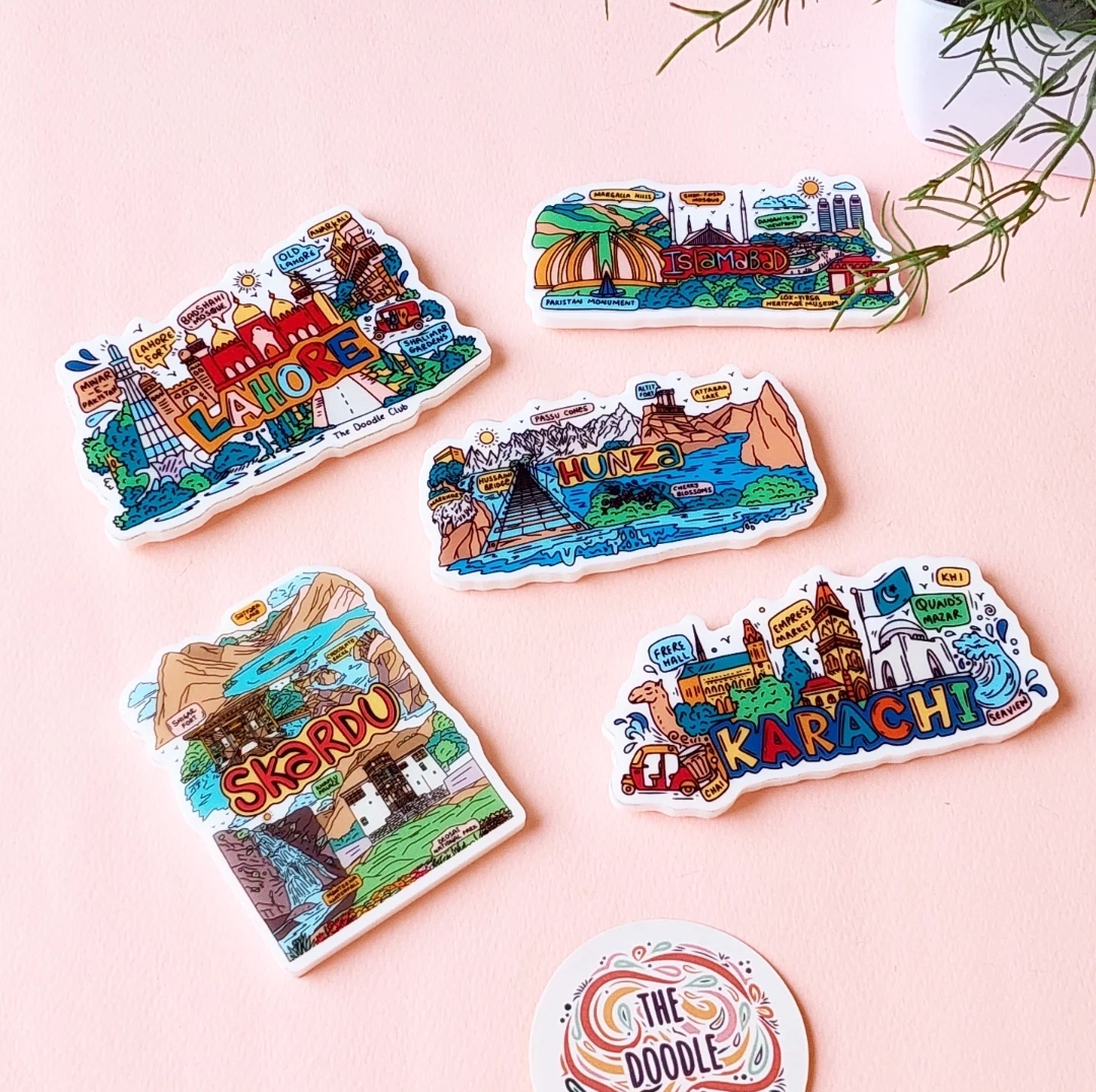 Fridge Magnets, Set of 2, 3, 4 or 5 Karachi, Lahore, Hunza, Islamabad ...