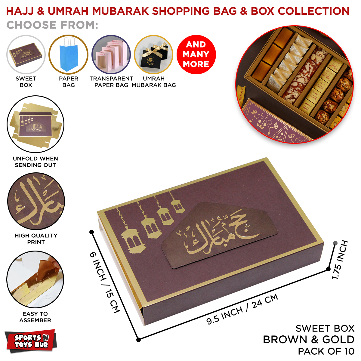 Umrah & Hajj Mubarak Gift Boxes & Shopping bag Collection, Gift Packing ...