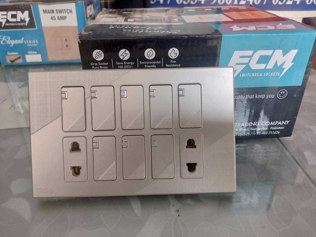 ECM Branded Metal series china fitting switch board | Daraz.pk