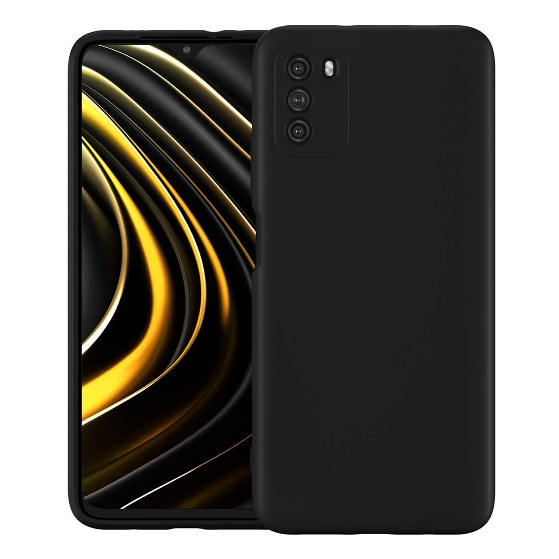 Xiaomi Poco M3 Matte Black Soft Silicon Back Cover Case | Daraz.pk