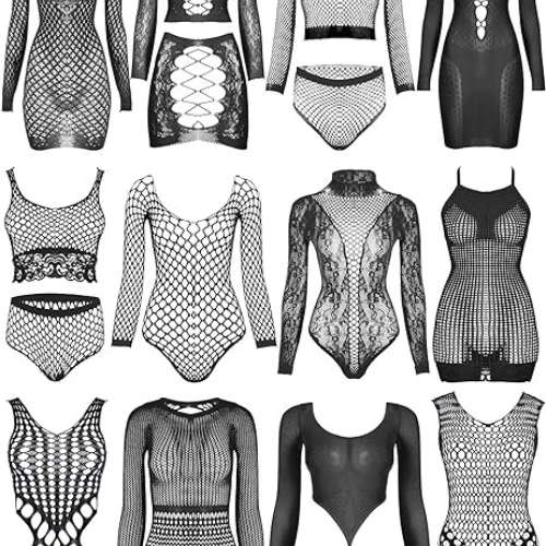 Fishnet Bodysuits Women Fishnet Bodystockings Lingerie Elastic Lace ...