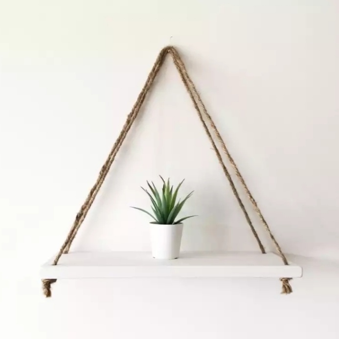 Display Wall Shelf, Storage Rack, Wall Rack, Wall Hanging Shelf, Rope ...