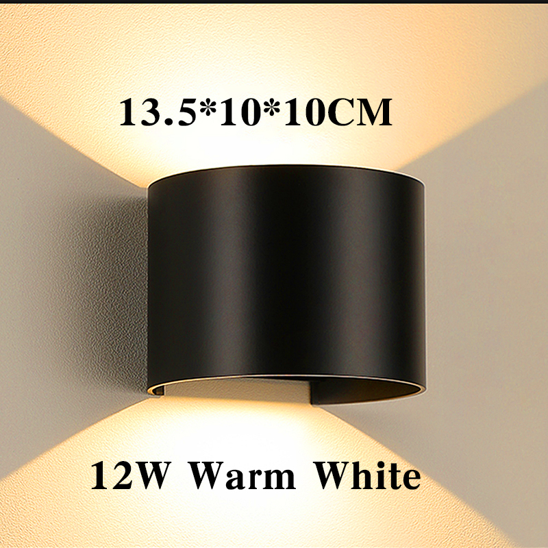 Waterproof IP65 Led Fancy Wall Lights for Bedroom Modern Black Body ...