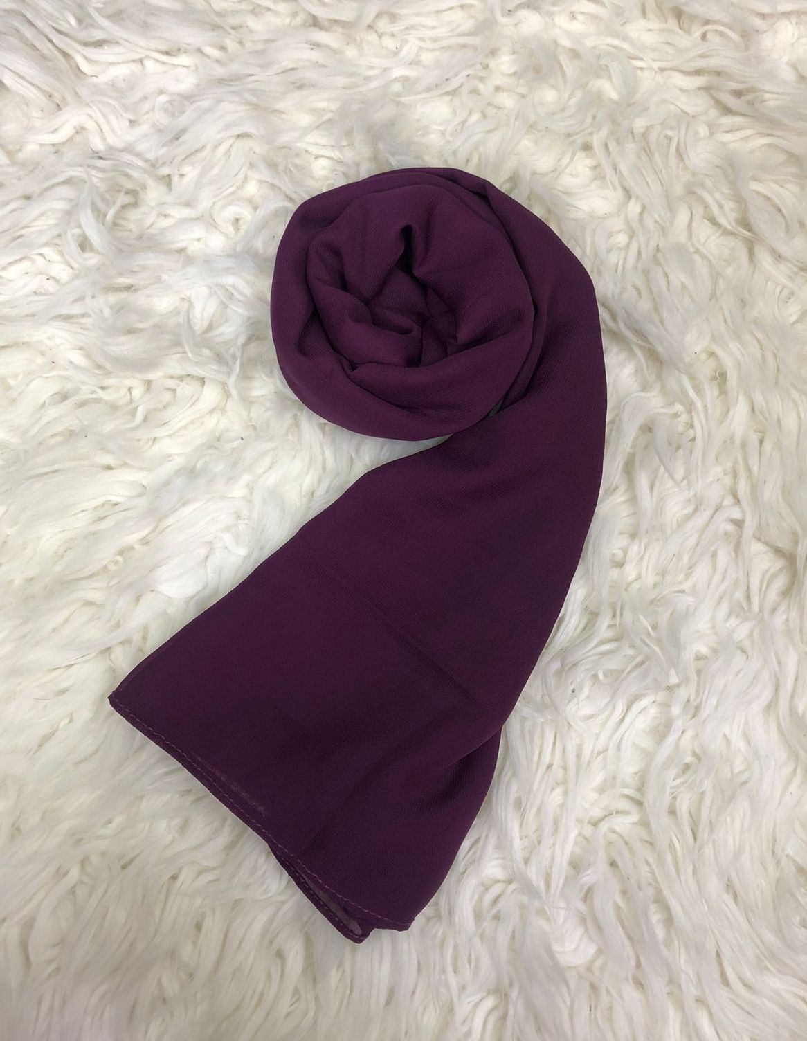 Chiffon Georgette Hijab Scarf for girls Easy to wear Double Loop Plain ...