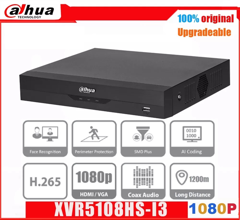 Original Dahua 8 Channels XVR DVR- 5MP XVR5108HS-I3-Dahua CCTV camera ...