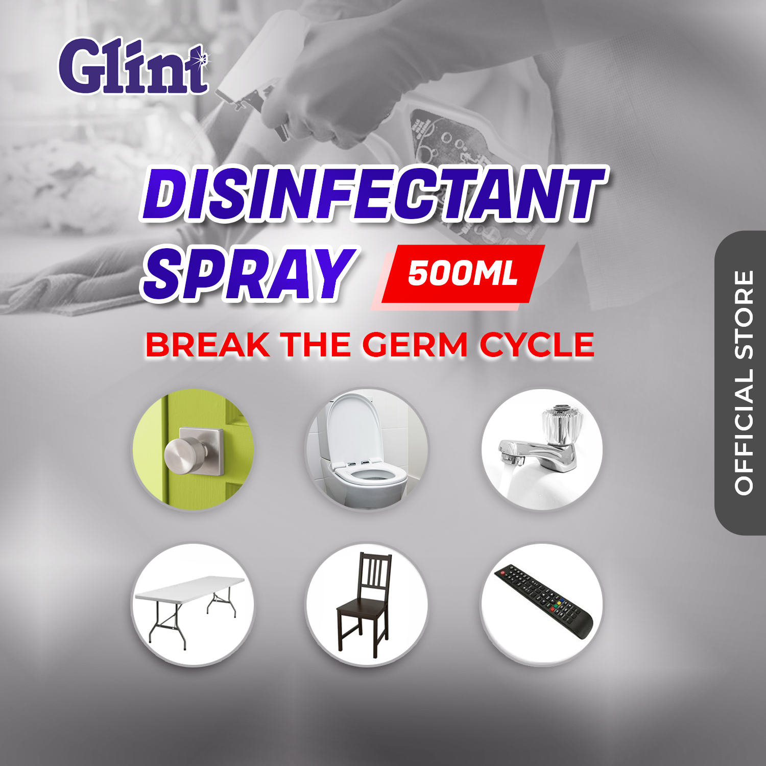 Disinfectant spray - Multipurpose sanitizer - Antibacterial spray ...