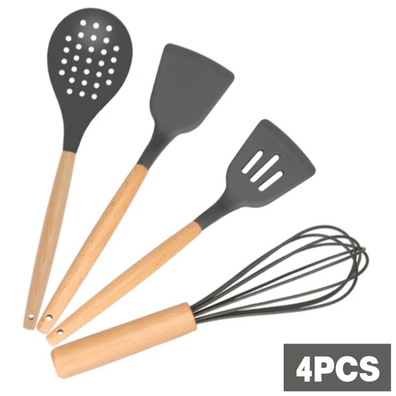 【HOT】 Kitchen Essentials Advanced Silicone Kitchenware Set With ...