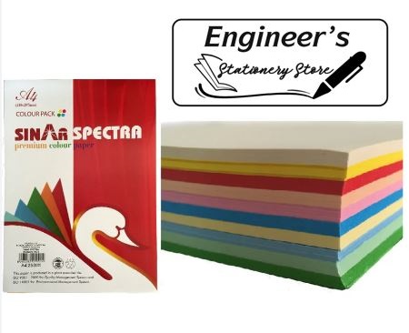 Colour Paper 100 Sheets, Multi Colors - A4 Size | Daraz.pk