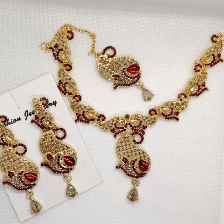 Artificial Bridal Jewelry Set - Jewellery Set for Girls / Women-maroon ...