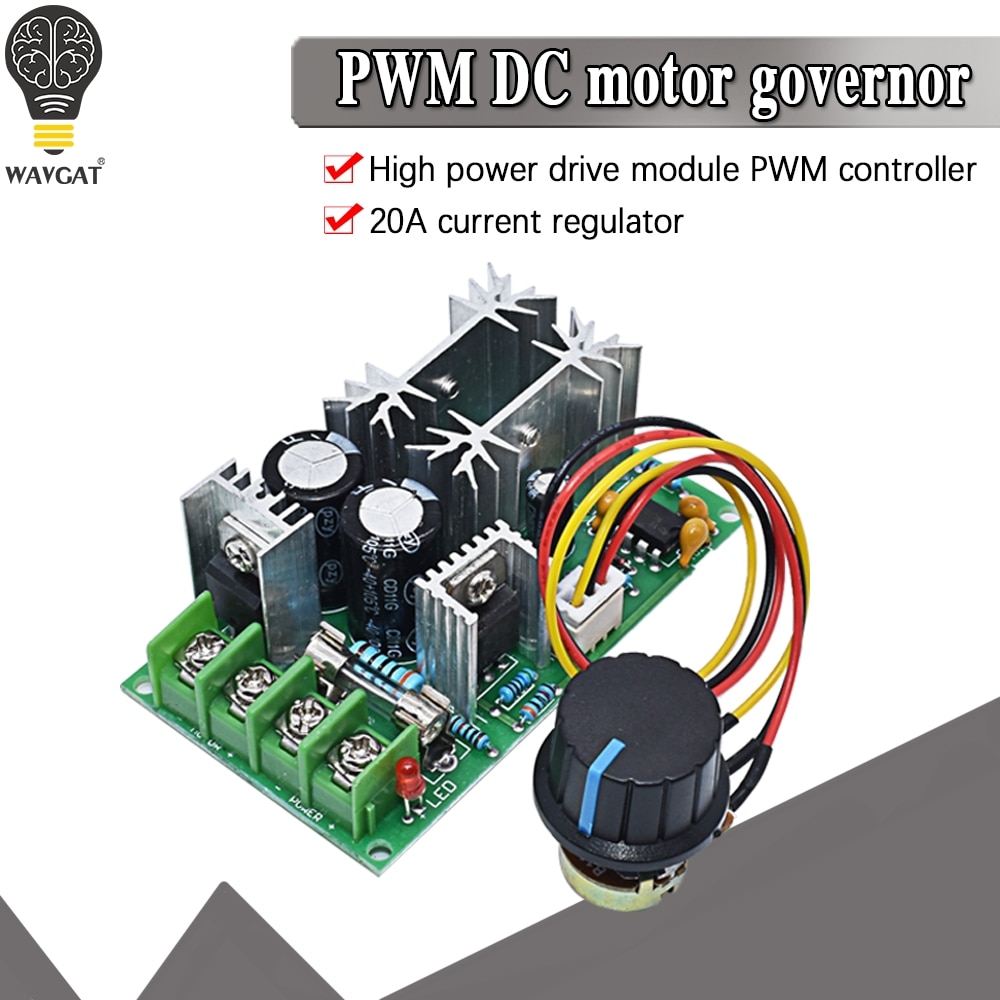 Universal DC10-60V PWM HHO RC Motor Speed Regulator Controller Switch 20A WAVGAT | Daraz.pk