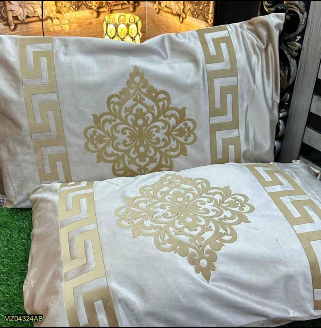 Pack of 2 Velvet Pillow Covers | Laser cut Motif | Customised | Daraz.pk