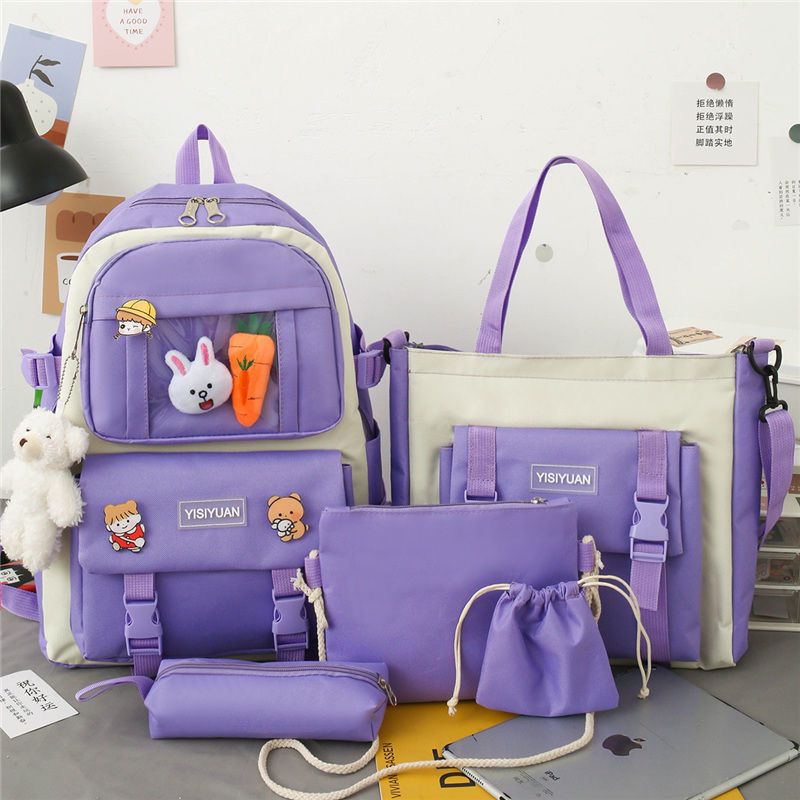 Backpack Set of 4 School Bags for Girls Cute Back to School Bag Kawaii ...