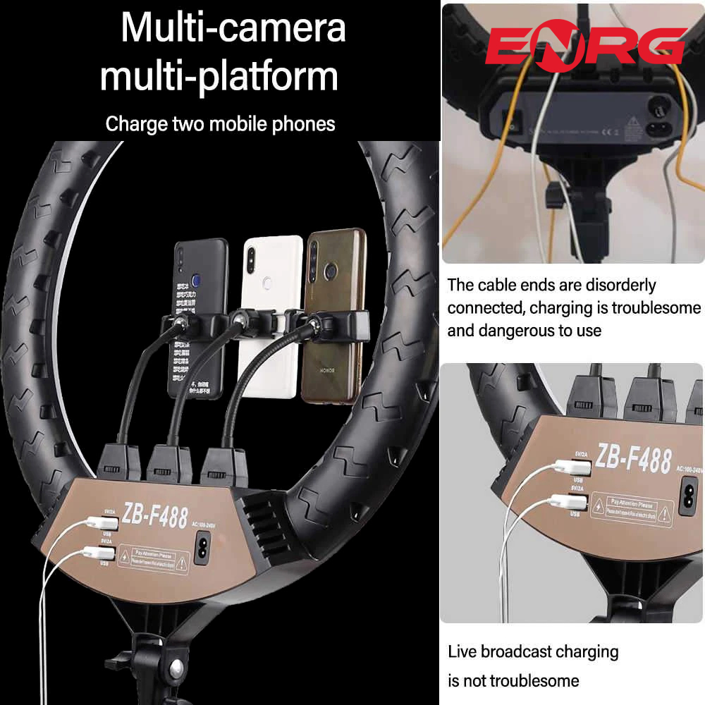 Energy - ENRG 22 inch / 56 cm Dimmable Ringlight with 7ft Metal Stand ...