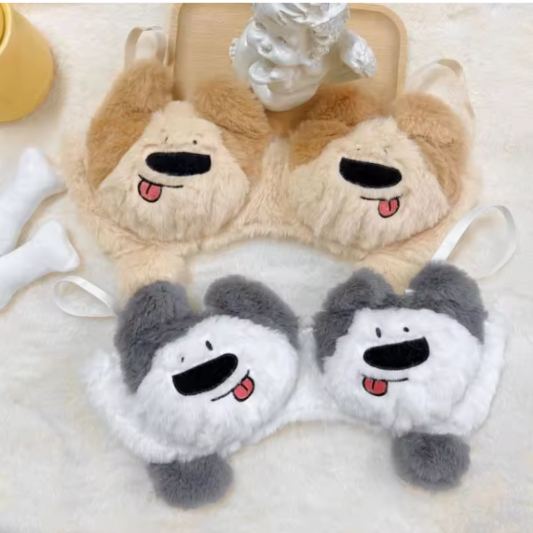 Cute Fluffy Dog Design Bra & Panty Set | Soft Plush Cartoon Lingerie ...