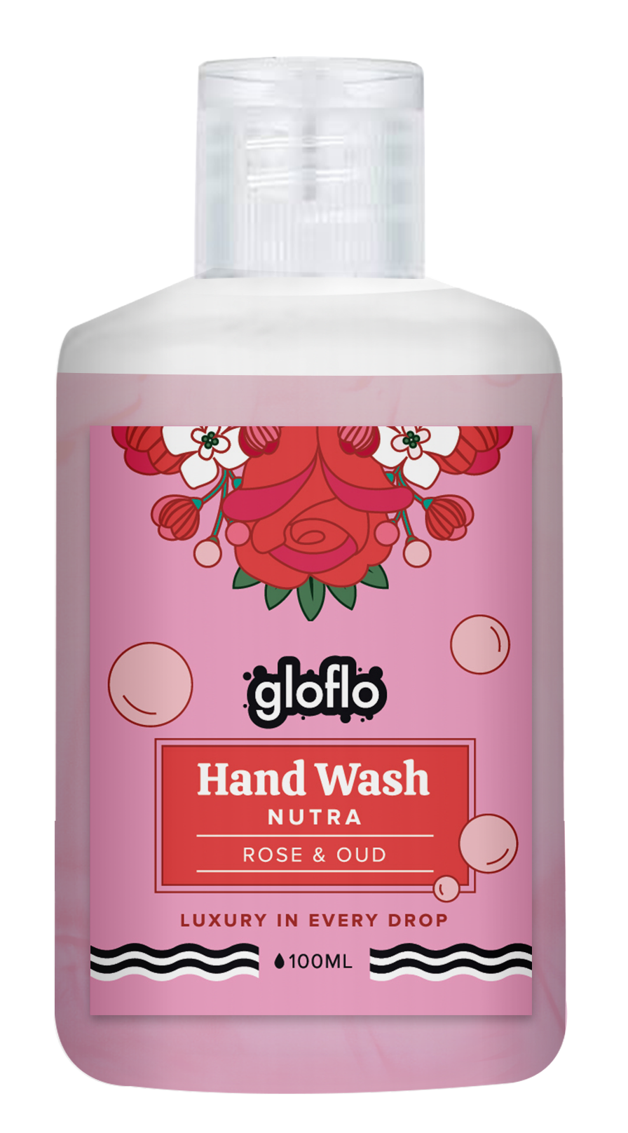 GLOFLO NUTRA LIQUID HANDWASH – MOISTURIZING & ANTIBACTERIAL WITH ROSE & OUD FRAGRANCE (500ML ...
