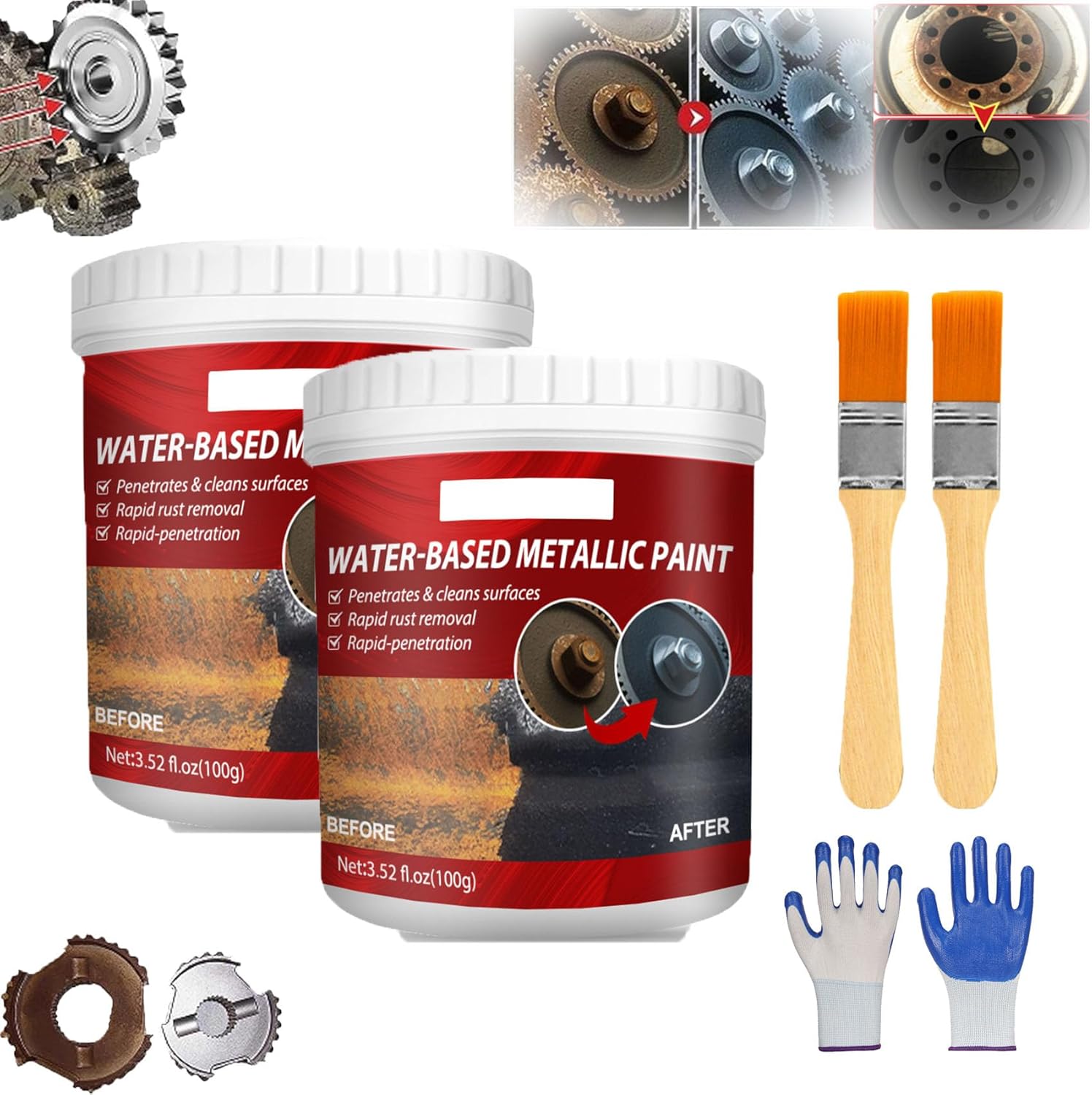 MS - Water Based Metal Rust Remover Metallic Paint Rust Conversion ...