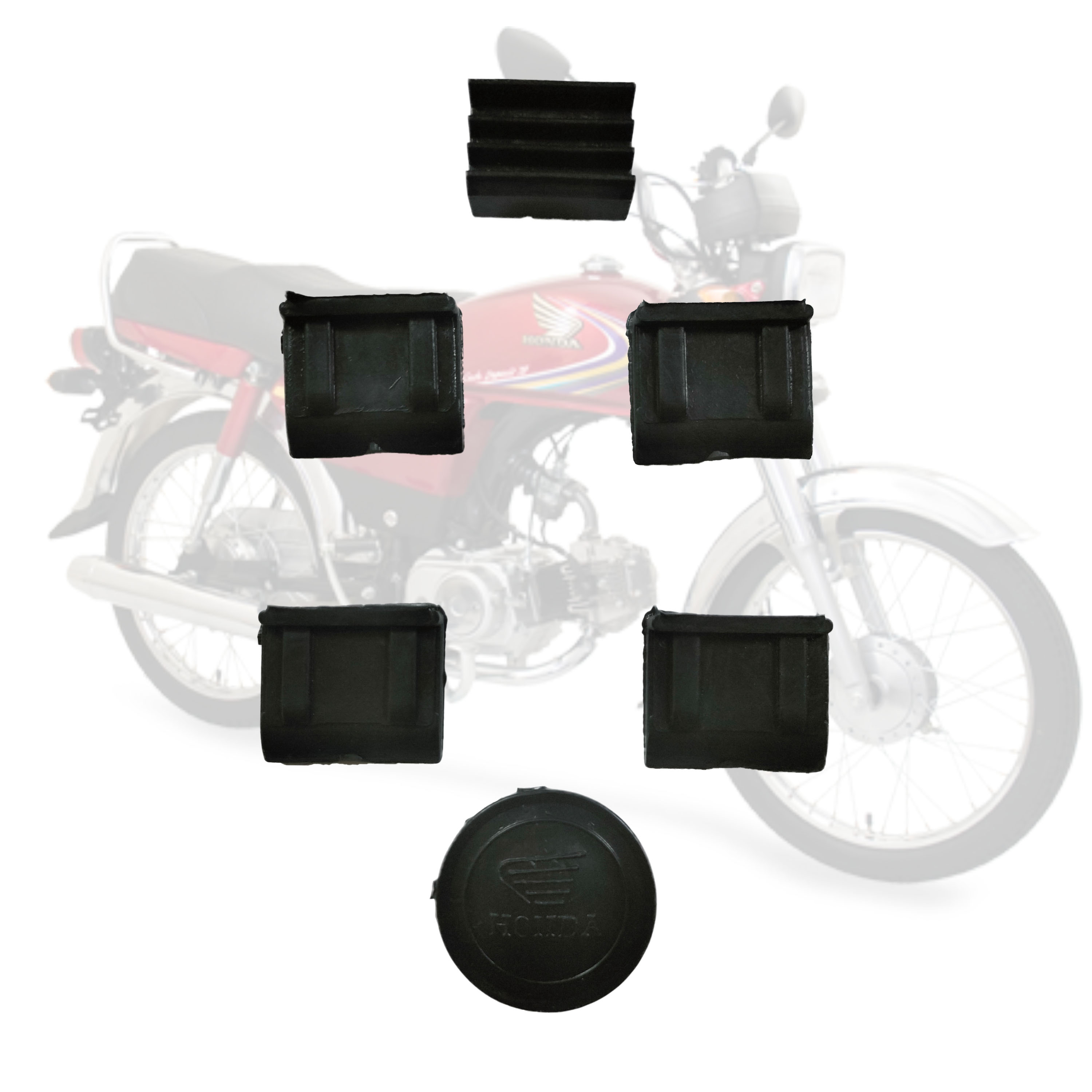 Honda CD70 Tappa,Chain cover and Stand Rubber Set | Side Covers, Chain ...